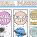 Printable Space Hall Passes: Editable Classroom Lanyard Pass (digital ...