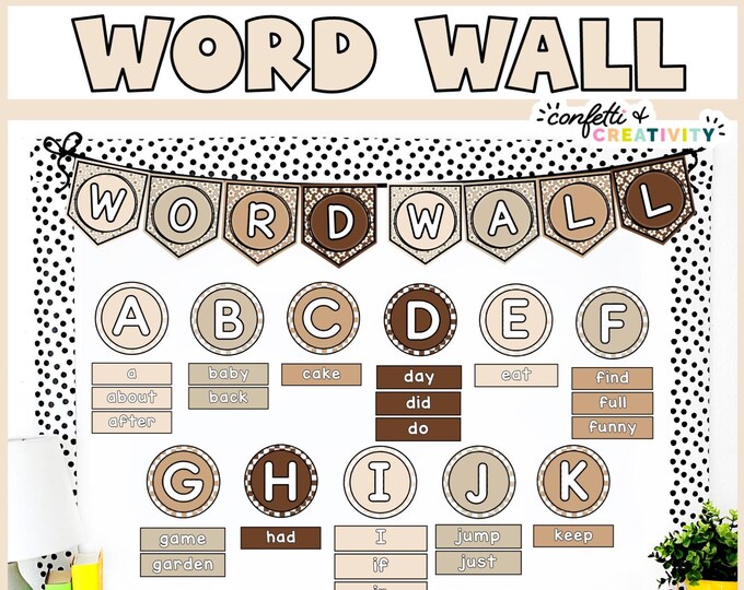 Printable Calm Colors Word Wall Labels, Word Wall Banners, Alphabet ...