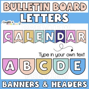 Bulletin Board Letters Space Bulletin Board Letters Editable Bulletin ...