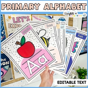 Space Classroom Alphabet Posters | Alphabet Display | Animal Alphabet ...
