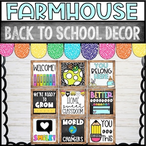 Farmhouse Back to School Posters: Classroom Decor (digital Download) - Etsy