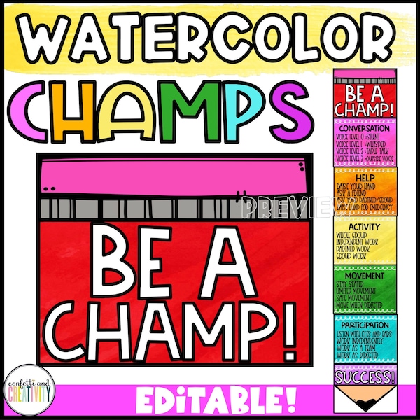 Champs Posters Classroom - Etsy