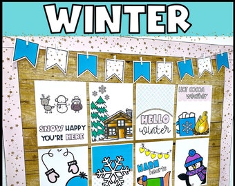 Winter Classroom Posters | Bulletin Board Decor - Etsy
