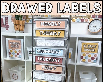 Woodland 10-drawer/trolley Cart Labels editable - Etsy