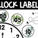 Farmhouse Classroom Clock Labels: 5-minute Intervals (digital Download ...
