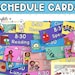 Bright Visual Classroom Schedule Cards: Editable, Elementary (digital ...