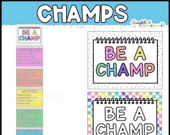 CHAMPS Posters | Behavior Management | Classroom Expectations ...