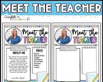 Meet the Teacher Editable Template - Etsy
