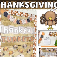 Thanksgiving Bulletin Board Kit Composition Notebook Groovy Retro ...