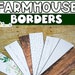 PRINTABLE Farmhouse Bulletin Board Borders Bulletin Board Display ...
