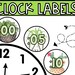 Plant Classroom Clock Labels | 5 Minute Interval Clock Labels | Clock ...
