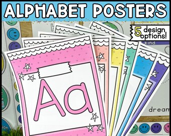 Bright Classroom Alphabet Posters | Alphabet Display | Alphabet Posters ...