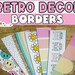 Retro Elementary Classroom Decor: Printable Bulletin Board Borders ...