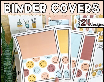 Botanical Binder Covers Tropical Leaves Editable A4 and Letter Binder ...