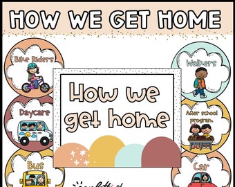 How We Go Home Dismissal Chart Template Sunflower Farmhouse Classroom ...