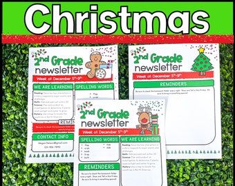 Template Newsletter Christmas - Etsy