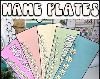 Bright Student Desk Plates Student Name Tags Desk Name Plates for ...