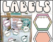 Editable Classroom Labels Retro Classroom Labels Colorful - Etsy