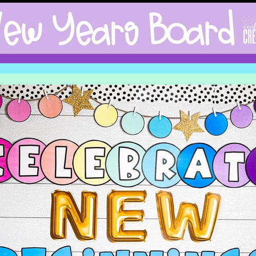 NEW YEARS Bulletin Board January Bulletin Board Classroom - Etsy