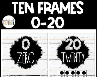 Rustic Farmhouse Number Posters 0-20 // Vintage Light Bulb Number ...