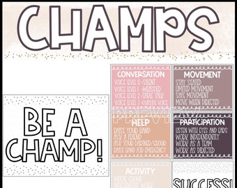 Champs Classroom Management - Etsy