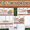 EDITABLE Fall Classroom Newsletter Teacher Newsletter Template Fall ...