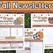 EDITABLE Fall Classroom Newsletter Teacher Newsletter Template Fall ...
