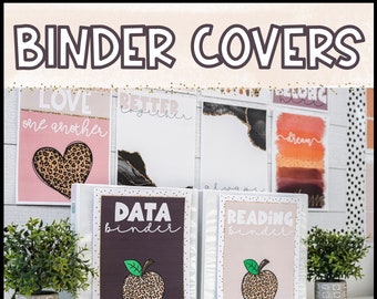 Botanical Binder Covers Tropical Leaves Editable A4 and Letter Binder ...