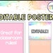 Editable Classroom Posters Pastel Classroom Decor Elementary Classroom ...