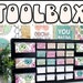 Retro Teacher Toolbox Editable Labels | Retro Classroom Decor | Teacher ...