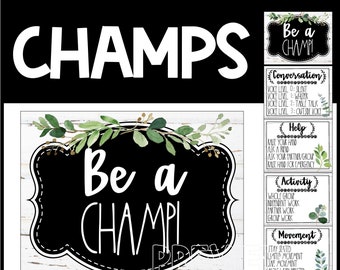 Champs Classroom Management - Etsy