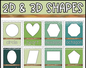 Classroom 2d and 3d Shapes Posters - Etsy