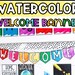 Editable Classroom Welcome Banner Watercolor Classroom Decor Classroom ...