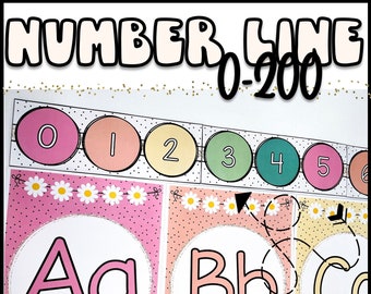 Retro Classroom Decor Number Line - Etsy