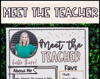 Meet the Teacher Editable Template - Etsy UK