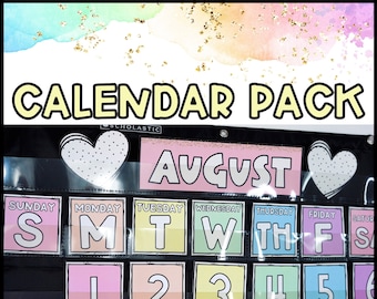 Pastel Classroom Calendar - Etsy