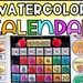 Watercolor Classroom Calendar Pack Pocket Chart Calendar - Etsy