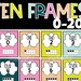 Classroom Number Posters With Ten Frames 0-20 Bold Brights Classroom ...