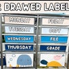 10 Drawer Cart Labels for the Classroom Ocean Classroom Decor Teacher ...