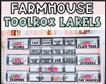 Teacher Toolbox Labels: Editable - Etsy