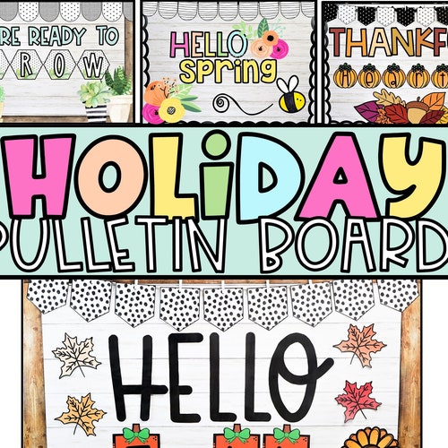HOLIDAY Classroom Bulletin Board Bundle Bulletin Board Kit - Etsy