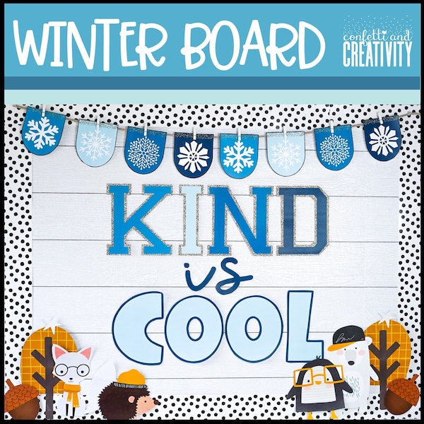 Winter Bulletin Board Kit - Etsy