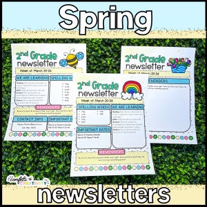 EDITABLE Spring Classroom Newsletter | Teacher Newsletter Template ...