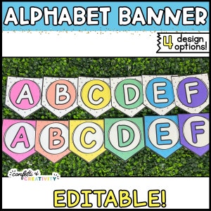 Classroom Alphabet Banner: Bright Classroom Decor (digital Download) - Etsy