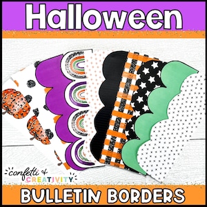 PRINTABLE Halloween Bulletin Board Borders | Halloween Bulletin Board ...