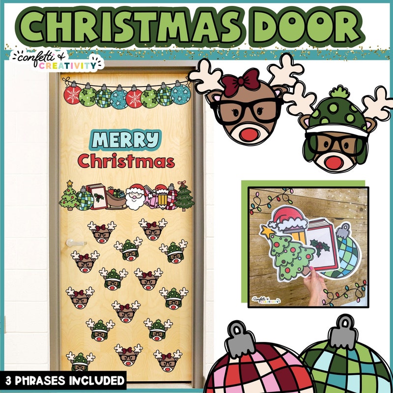 Reindeer Door Decor - Etsy