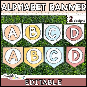 Alphabet Banner for the Classroom | Neutral Classroom Decor | ABC ...