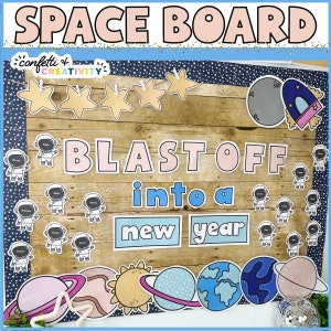 Space Classroom Bulletin Board Kit: Back to School Decor (digital ...