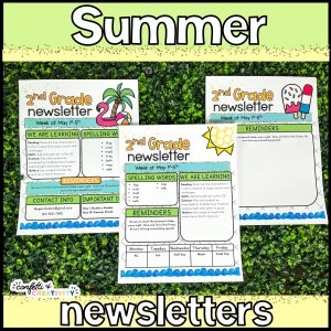 EDITABLE Summer Classroom Newsletter | Teacher Newsletter Template ...