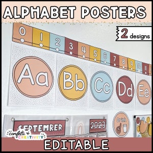 Alphabet Posters for the Classroom | Neutral Classroom Decor ...